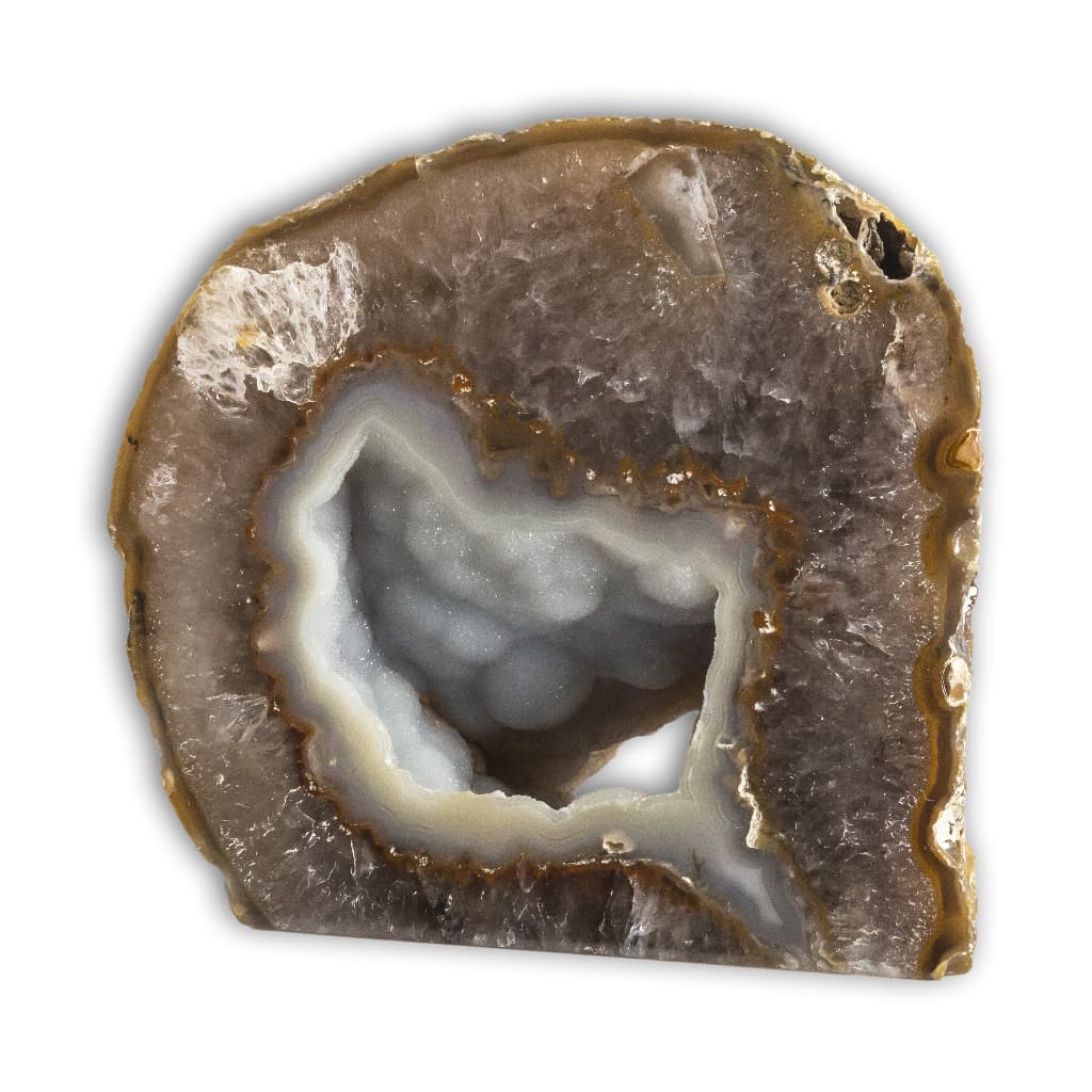 Small flat base agate geode– Piedras Rodadas
